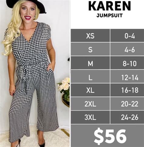 Lularoe Karen Size Chart Boutique Couture Couture Boutique