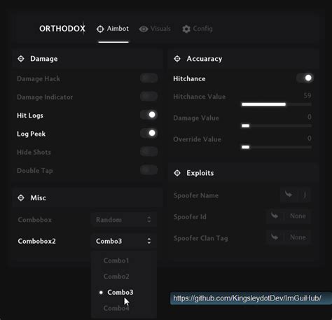Github Kingsleydotdev Imgui Menus Collection Of Custom Imgui Menus Directx9 Directx11 Menus