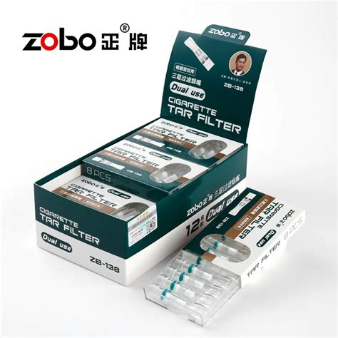 Zobo 정품 일회용 4 레이어 담배 홀더 필터 두껍고 얇은 남성과 여성의 흡연 여과 120pcs담배 액세사리