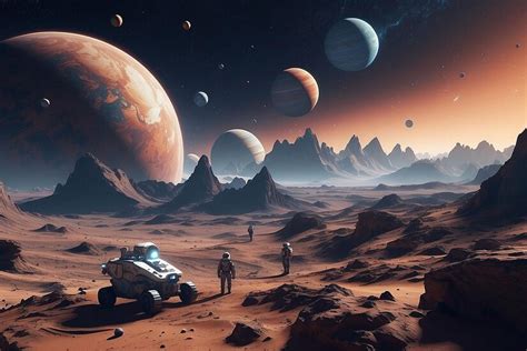 Aigenerated Groups Of Astronomers And Astronauts Exploring Outer Space Premium Ai Generated Image