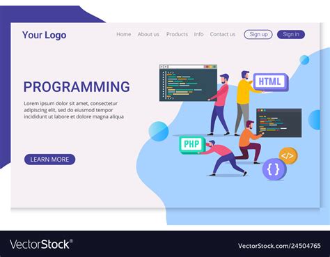 Programming Web Development Design Concept Vector Image