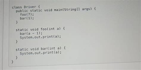 Solved Class Driver Public Static Void Mainstring