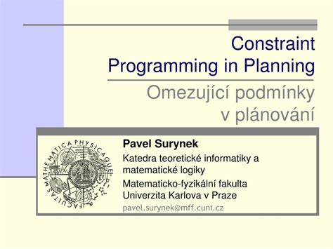 Ppt Constraint Programming In Planning Powerpoint Presentation Free