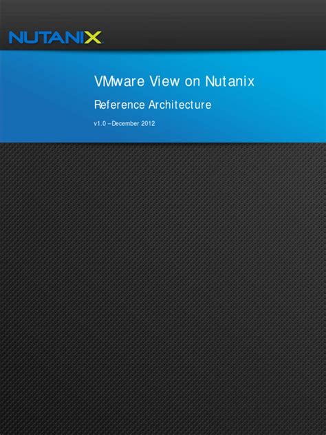 Vmware View Nutanix Reference Architecture Pdf Scalability