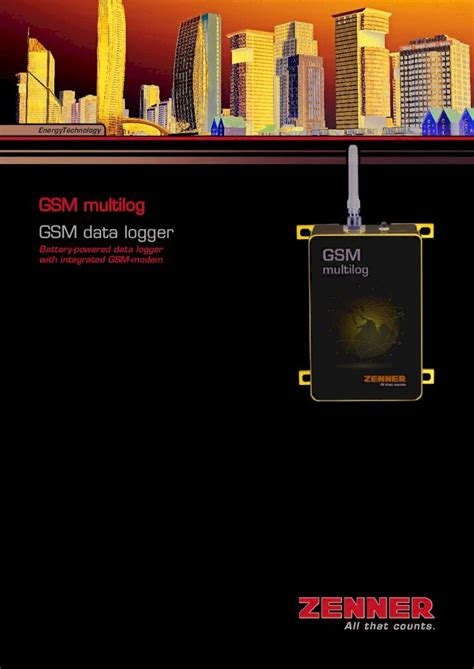 Pdf Gsm Multilog Gsm Data Logger Zenner Com · The Gsm Multilog Data Logger Is Connected