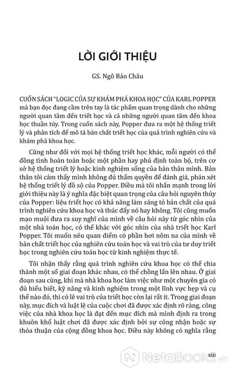 Logic Của Sự Khám Phá Khoa Học The Logic Of Scientific Discovery