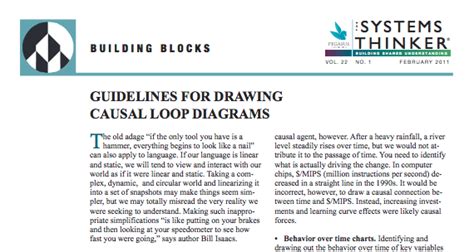 The Systems Thinker Guidelines For Drawing Causal Loop Diagrams The Systems Thinker