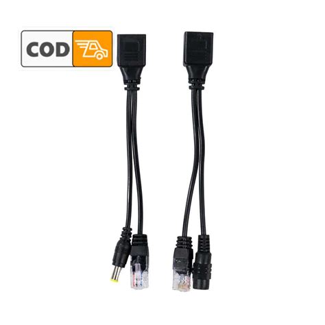 Jual Kabel Power Over Ethernet Cable Plug Male Female Transfer Rate 10 100m Supply Tenaga Untuk