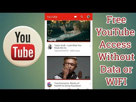 FREE YOUTUBE WITHOUT DATA OR WIFI NO ROOT YouTube