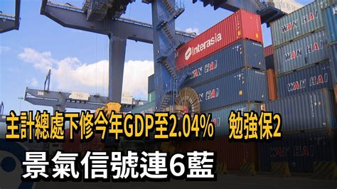 主計總處下修今年gdp至204 勉強保2 景氣信號連6藍－民視新聞 Youtube