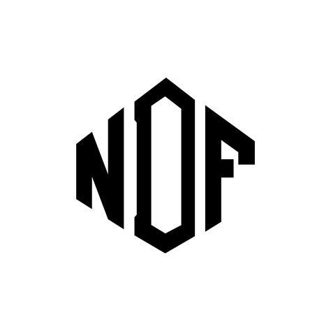 Ndf Letter Logo Design With Polygon Shape Ndf Polygon And Cube Shape