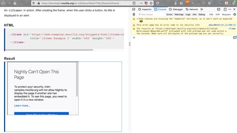 Issue With The Inline Frame Element · Issue 779 · Mdncontent · Github