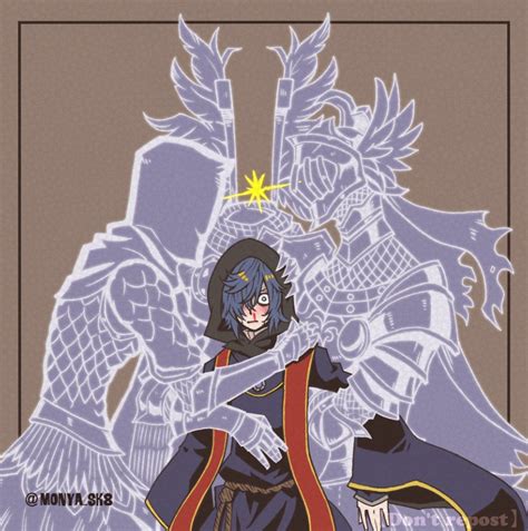 Tarnished Cleanrot Knight Finlay Black Knife Tiche And Lhutel The Headless Elden Ring Drawn