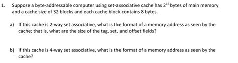 Solved Suppose A Byte Addressable Computer Using Chegg
