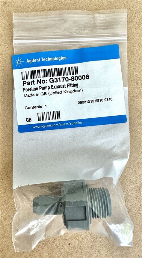 Brand New Agilent Technologies G3170 80006 Foreline Pump Exhaust Fitting Ebay