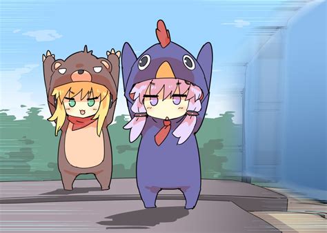 Yuzuki Yukari And Tsurumaki Maki Vocaloid And 2 More Drawn By