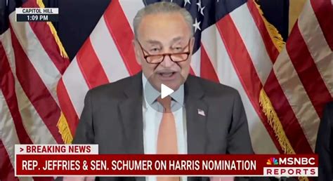 No One Clapped When Chuck Schumer Threw His Support Behind Kamala Harris Qanon News