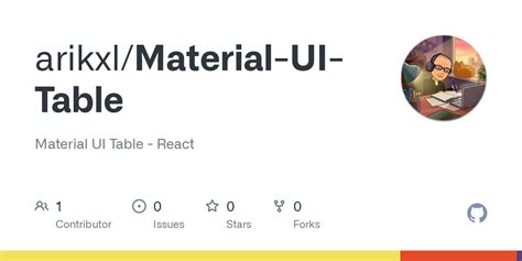 Github Arikxlmaterial Ui Table Material Ui Table React