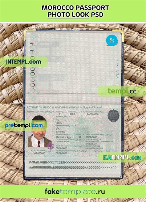 Myanmar Passport Editable Psd Files Scan And Photo Realistic Look 2 In 1 By Shotempl Medium