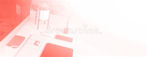 Keyboard Mouse Computer Display With Black Blank Screen Front View Designer Workspace On