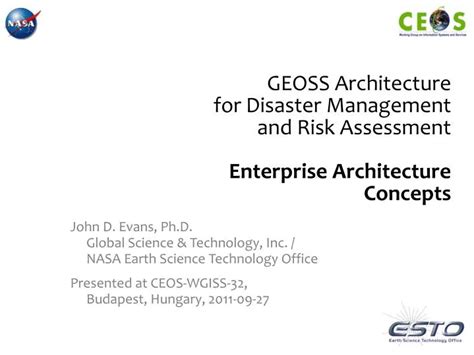 ppt geoss architecture for disaster management and risk assessment