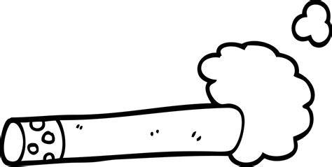 Black And White Cartoon Cigarette 12070602 Vector Art At Vecteezy