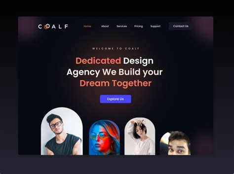 Website Header Section UI Concept By Md Ali Reza Sany On Dribbble