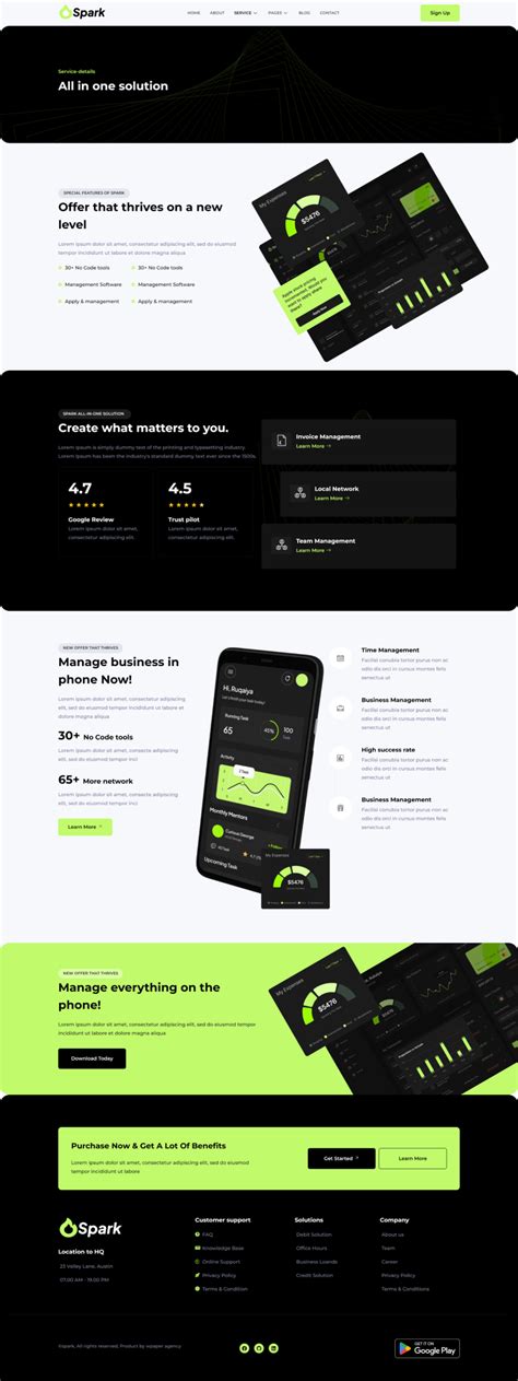 Spark Saas Tech Startup Elementor Template Kit By Snowflakeproject