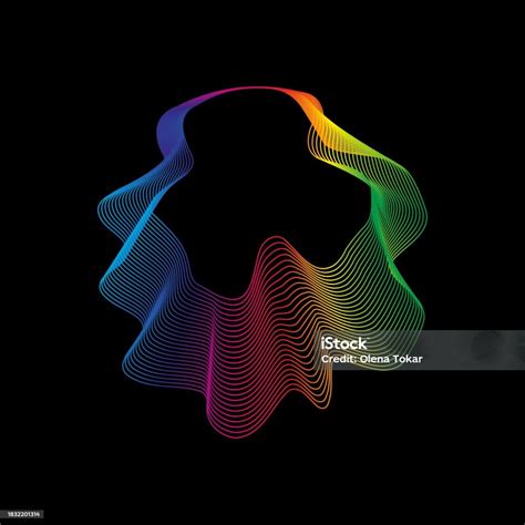 음파 이퀄라이저 무지개 색상 그라데이션 현대의 미래 기술 벡터 기하학적 추상 요소 고립된 통하고 있는 검은 배경 음파에 대한 스톡 벡터 아트 및 기타 이미지 Istock