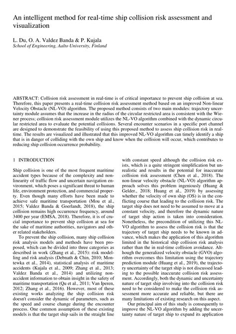 Pdf An Intelligent Method For Real Time Ship Collision Risk Assessment And Visualization