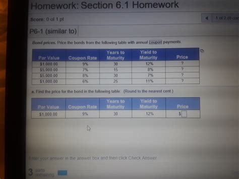 Solved Homework Section 6 1 Homework Score 0 Of 1 Pt P6 1