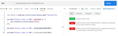 Testing Tests Retrieved From Collection Variable Test Failures Stop Subsequent Tests From