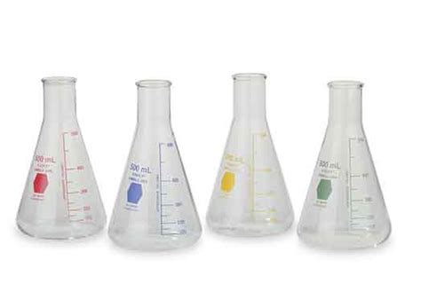 Kimble 26500b 500 Kimax 500ml Colorware Narrow Mouth Erlenmeyer Flask