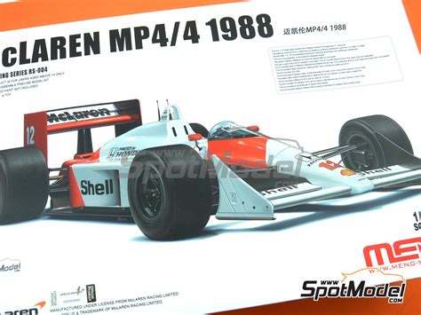 Meng Model Rs 004 Car Scale Model Kit 1 12 Scale Mclaren Honda Mp4 4
