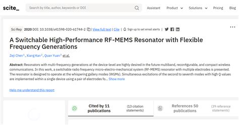 A Switchable High Performance Rf Mems Resonator With Flexible Frequency Generations