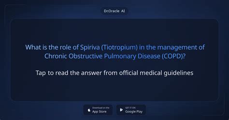 What Is The Role Of Spiriva Tiotropium In The Management Of Chronic Obstructive Pulmonary