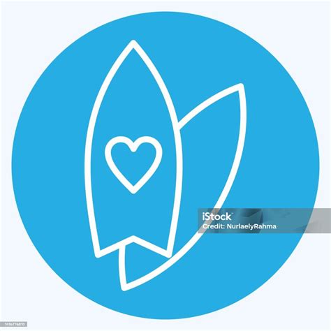 아이콘 서핑 여름 상징에 적합합니다 파란 눈 스타일 편집 가능한 간단한 디자인 디자인 템플릿 벡터 간단한 그림 경쟁에 대한 스톡 벡터 아트 및 기타 이미지 Istock