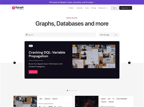 Hugo Dgraph Theme By Dgraph Io A Undefined Template Built At Lightspeed