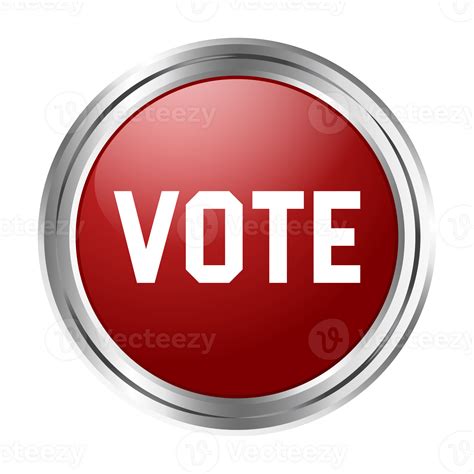 Vote Button Icon Glossy 3d Realistic Vote Now Button Voting Badge
