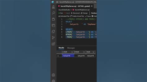 Secret Of Sql Server Trim Ltrim And Rtrim Ms Sql Server 🔥🔥 Youtube
