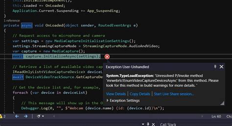Uwp App Fail And Throw Exception When Deploying On Hololens2 · Issue