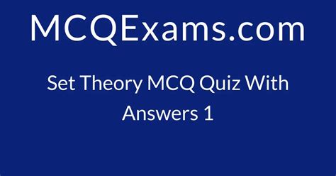 Mcq Questions For Class 11 Commerce Applied Mathematics Set Theory Quiz 1