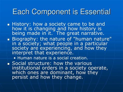 Ppt The Sociological Imagination And The American Dream Powerpoint