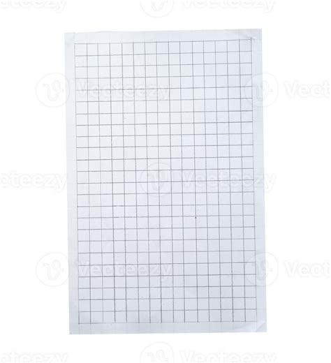 White Blank Graph Paper Isolated 24478079 Png
