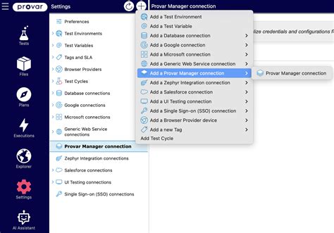Automation V3 Setting Up A Connection To Provar Manager Provar