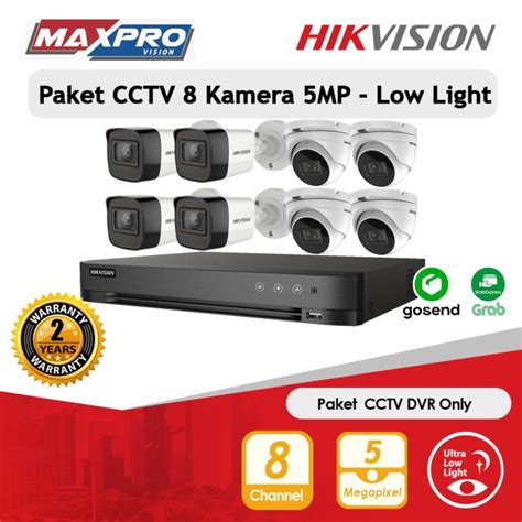 Jual Paket Cctv 8 Camera 5mp Low Light Hikvision Cctv Dvr Only
