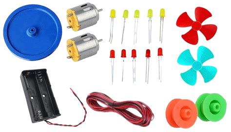 Buy ERH India DIY Electronic Science Project Kit Include Battery Holder Mini Fan LED Bulb