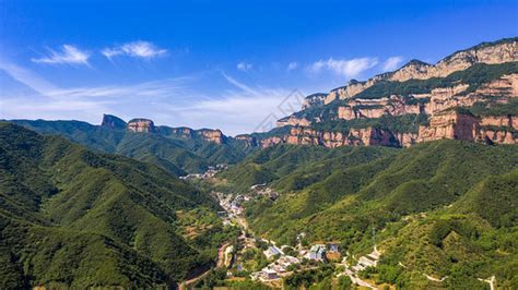 航拍河北嶂石岩国家风景名胜区高清图片下载 正版图片501627405 摄图网
