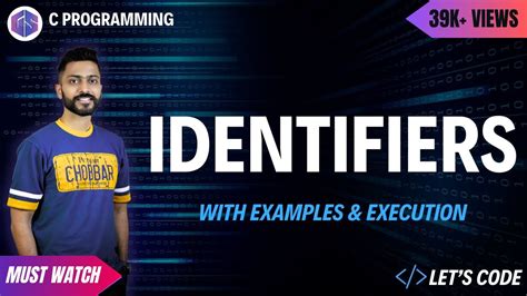 Identifiers In C Programming👩‍💻🧑‍💻 With Example And Execution Youtube