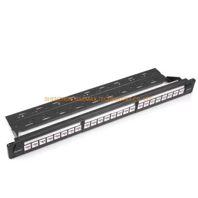 Cat Port Fully UTP Loaded Patch Panel Including Cable Manager With